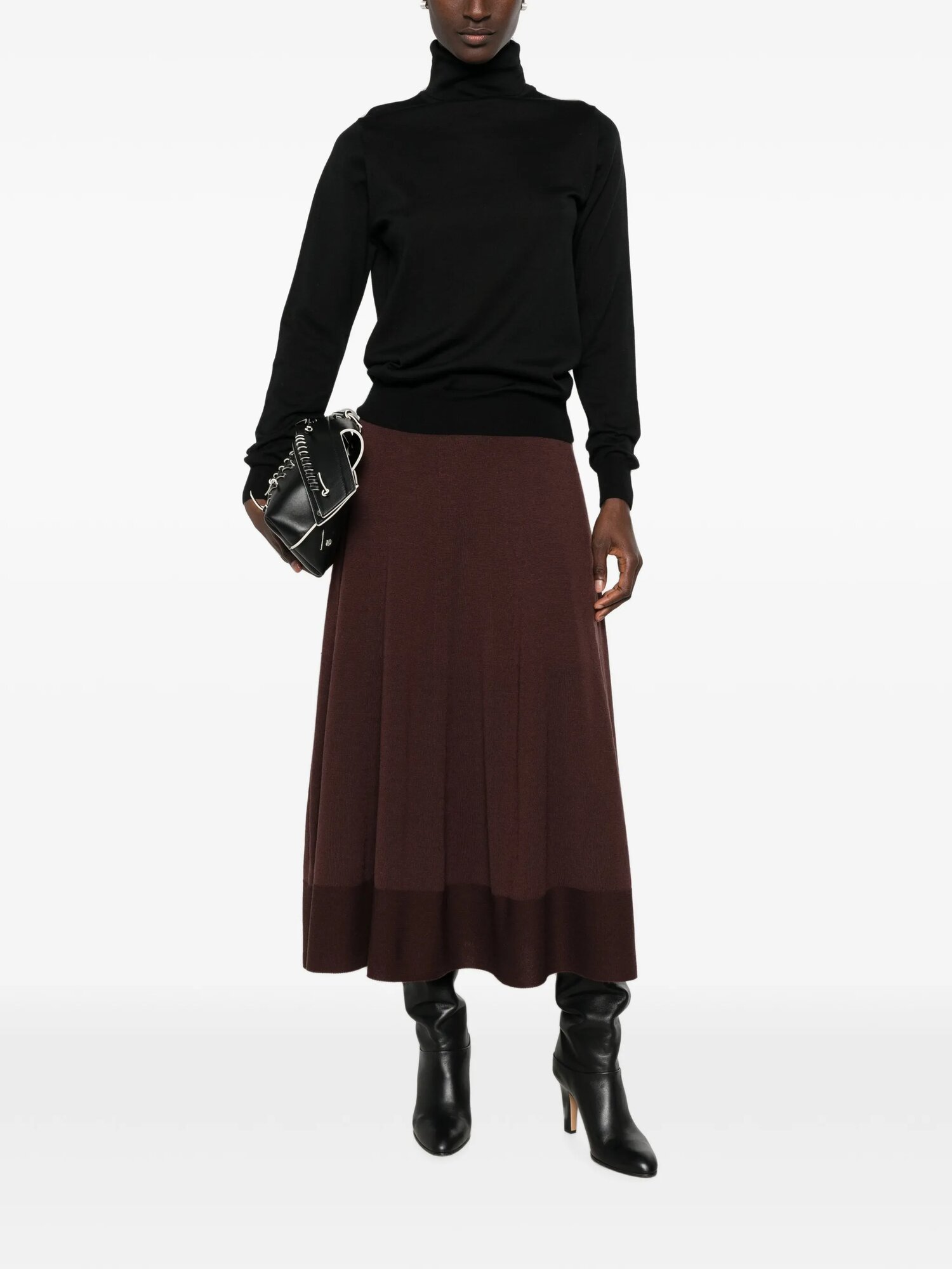 Юбка Fine-knit flared skirt