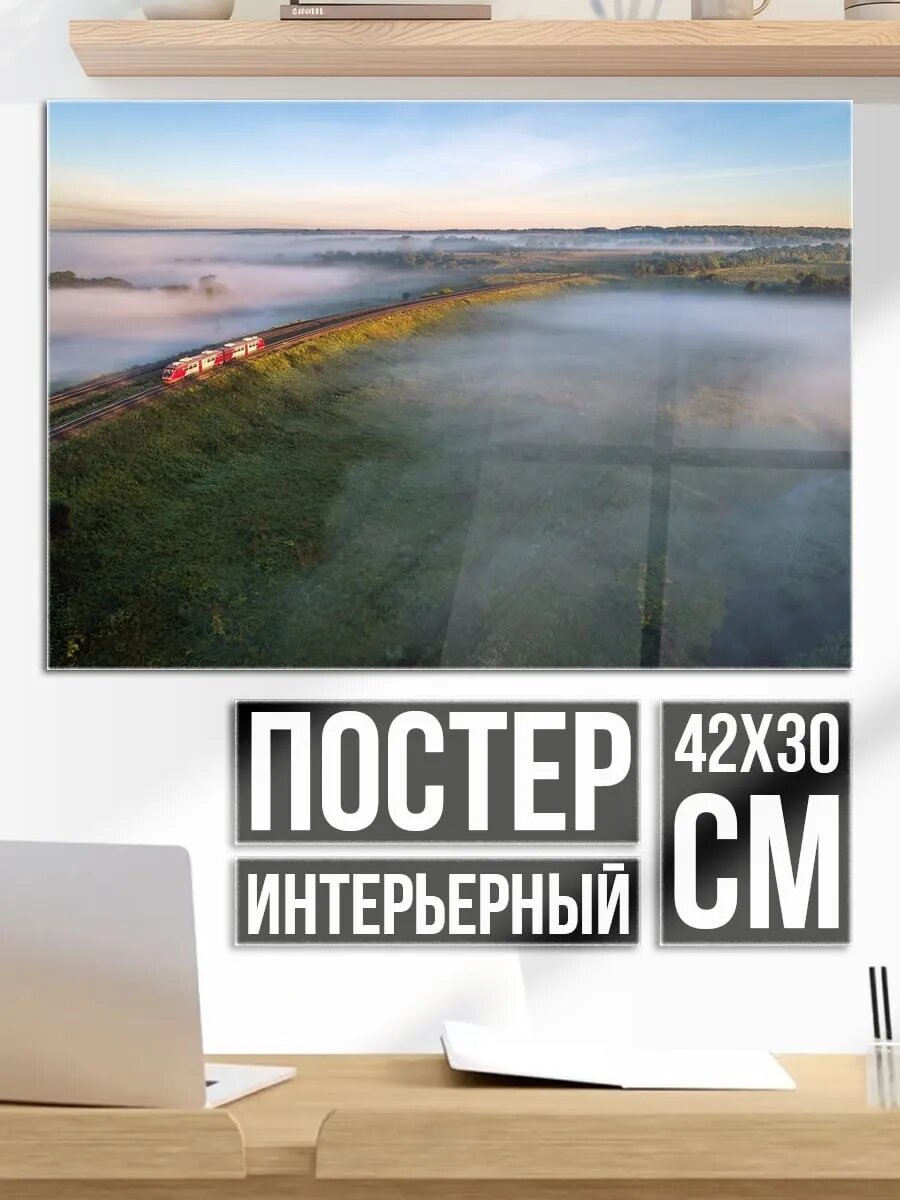 Плакат постер Поезд в тумане