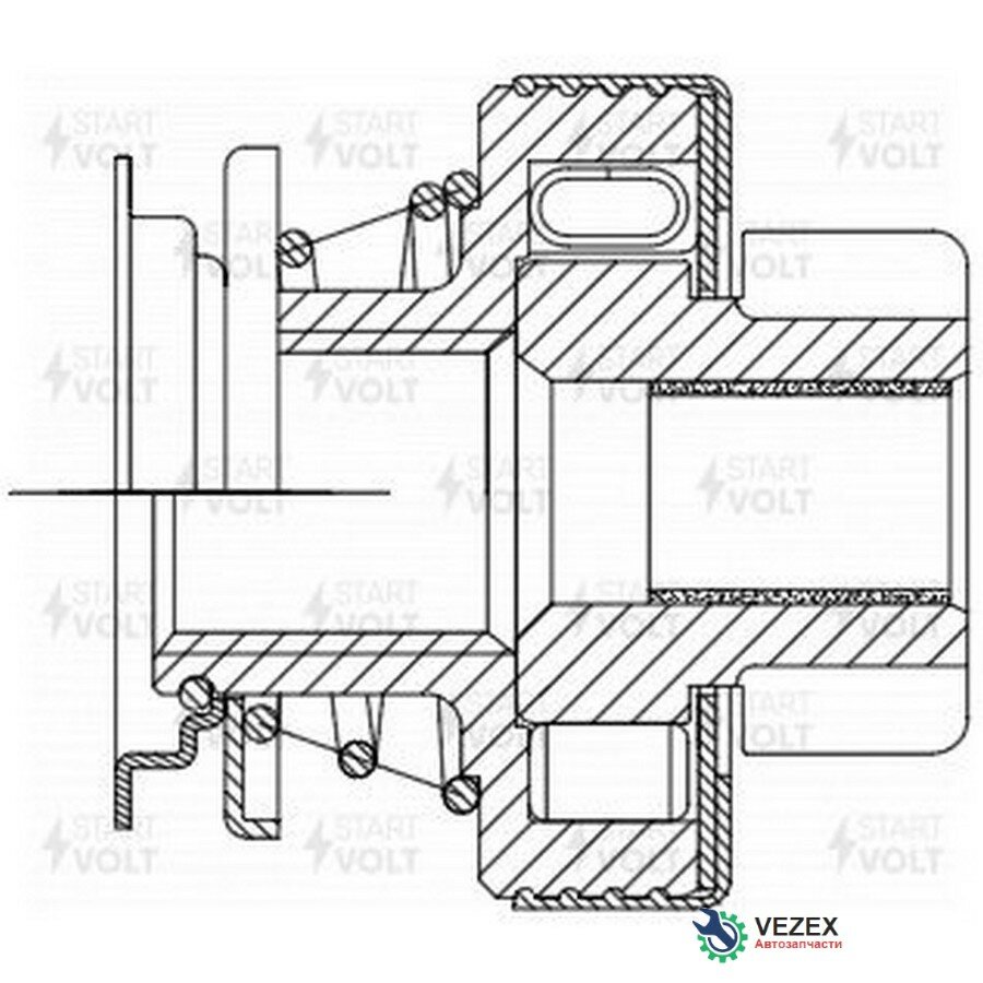 STARTVOLT VCS 2603 Привод стартера (бендикс) для а/м BMW 3 E36 (90-)/5 E34 (87-)/7 E38 (95-) 2.0i/2.5i (VCS 2603)