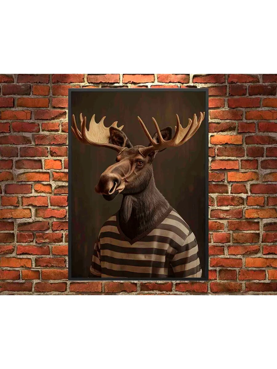 Заключенный Лось-животное 1, Плакат 30x42см