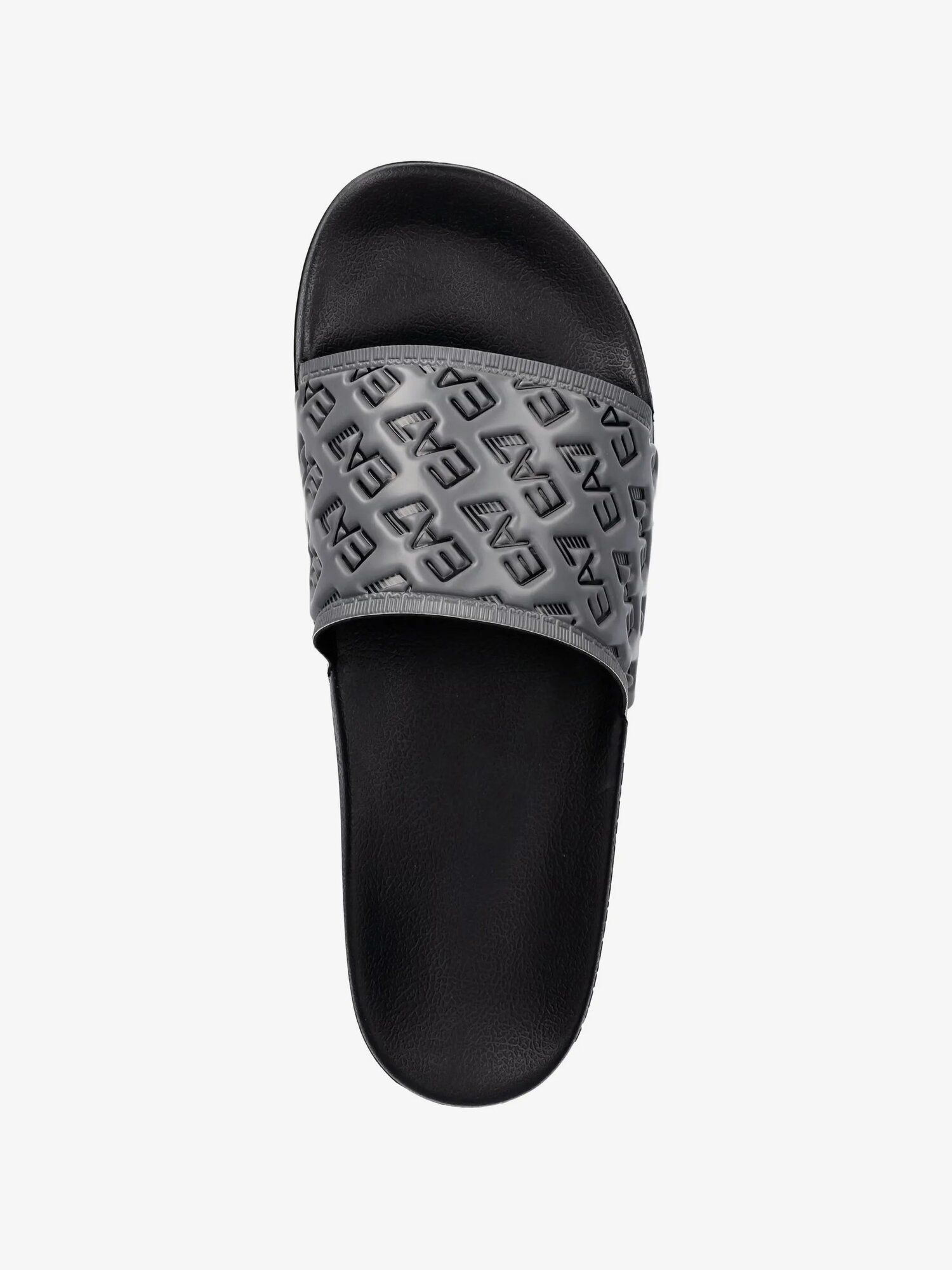 Шлёпанцы EA7 EMPORIO ARMANI Logo-embossed slides, размер 8.5, серый — фото 1