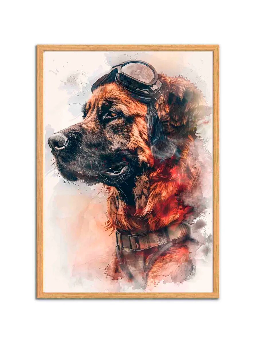 Собака-пилот Леонбергера 5, Плакат 30x42см