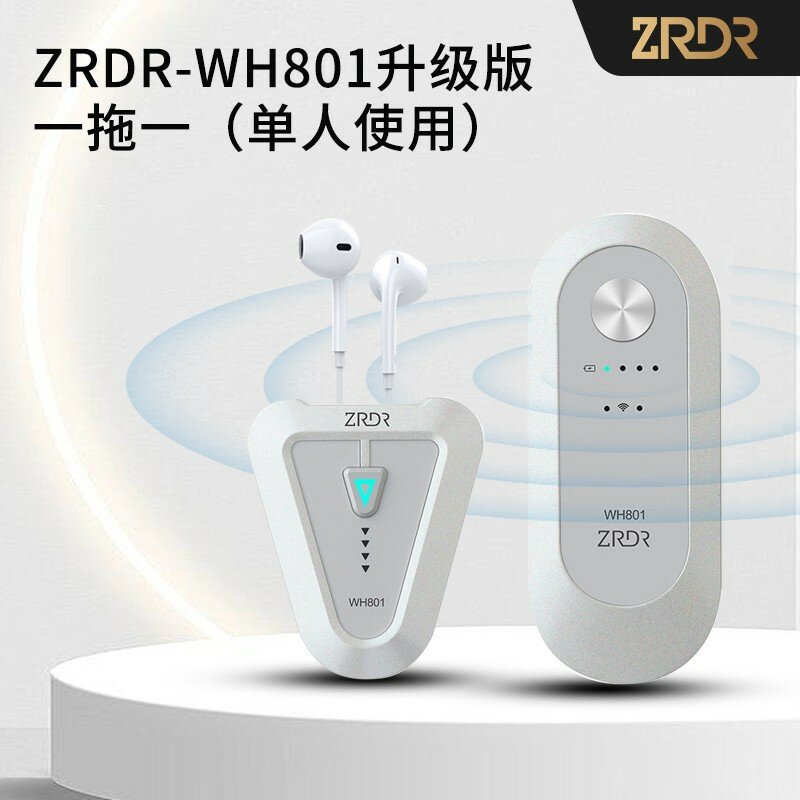Профессиональные беспроводные наушники-мониторы ZRDR WH801 с трансмиттером 1:1 и наушниками M2 для выступлений на сцене