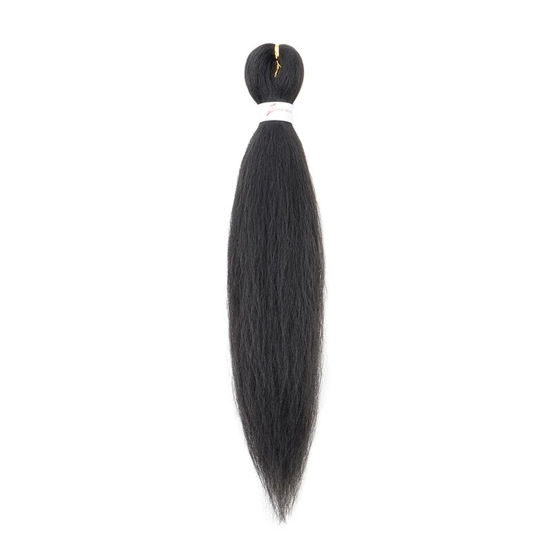Синтетические косы 20 дюймов Yaki текстура Черный, 2