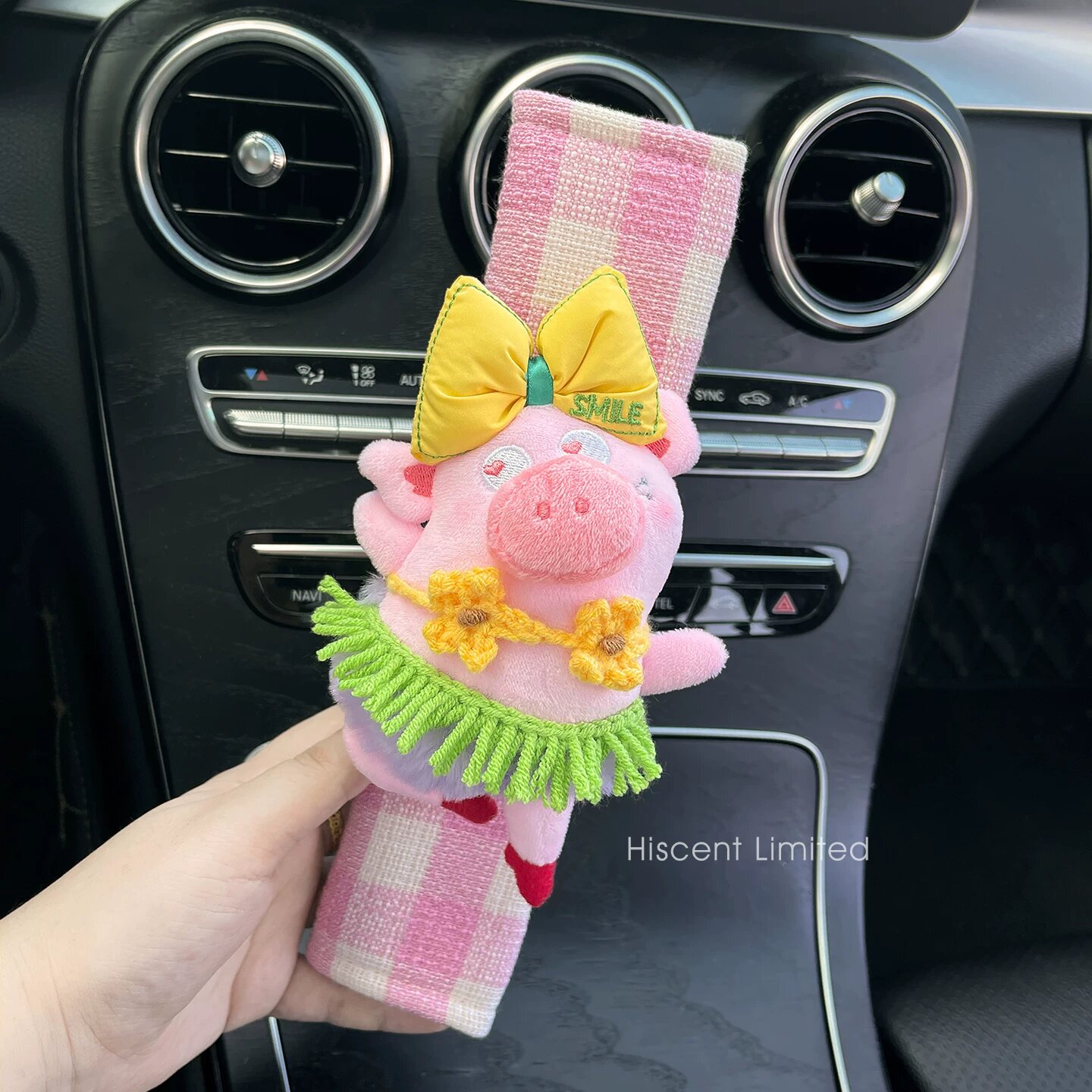 Стиль Самба подушка Xiuxiu Pig для автомобильного ремня безопасности, защита от раздражения и комфорта