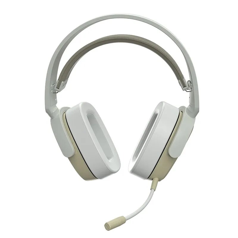 Ajazz Наушники беспроводные с микрофоном AHMO9 MAX, Bluetooth, USB Type-C, серый, горчичный
