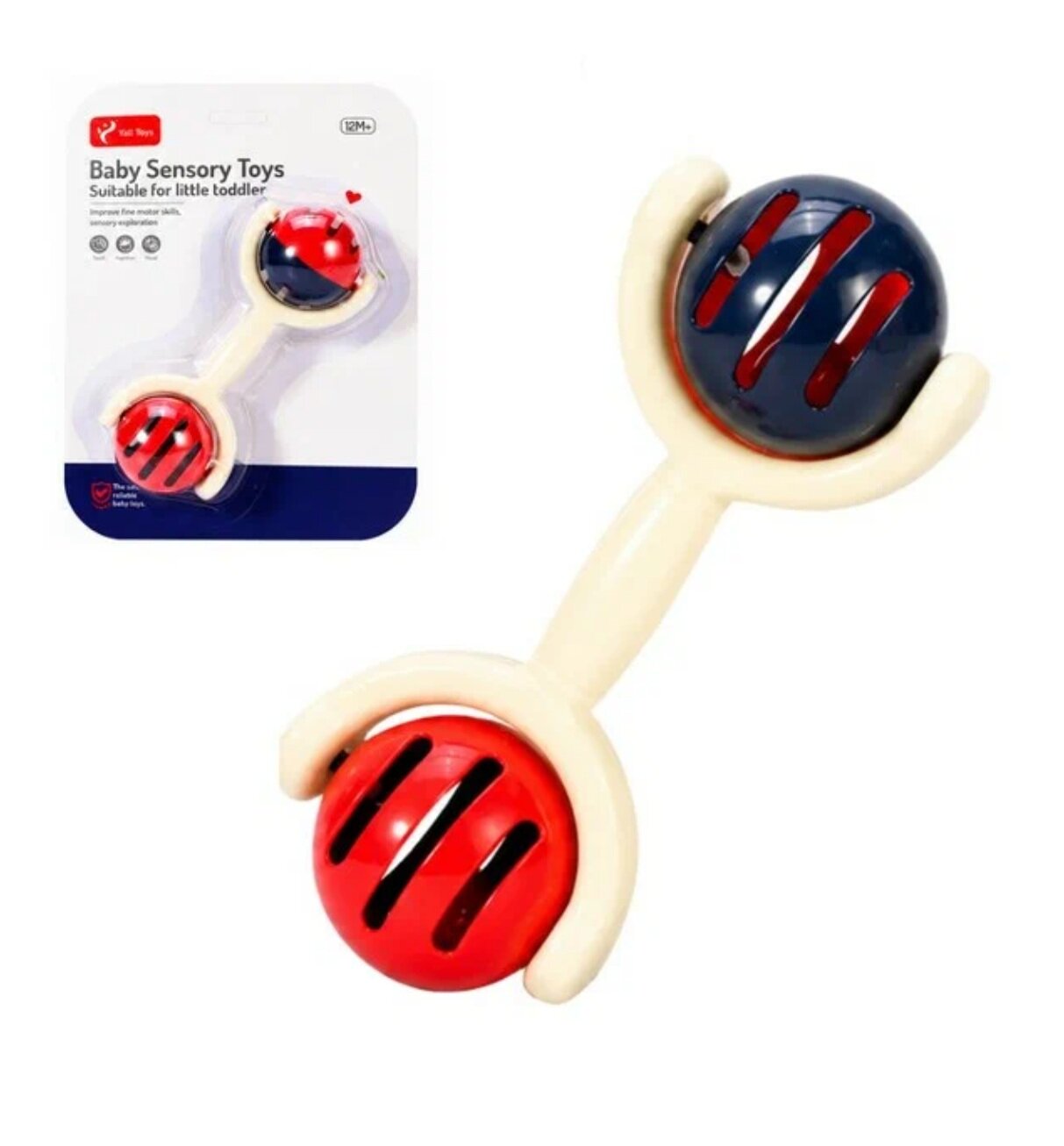 Погремушка YaLi Toys, развитие моторики и слуха, для малышей 14.5 см x 6.3 см