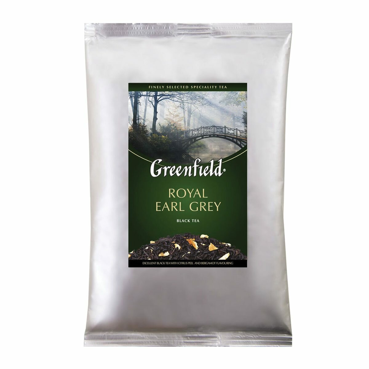 Чай Greenfield Royal Earl Grey, черный с бергамотом, листовой, 250г, пакет, 0975-15