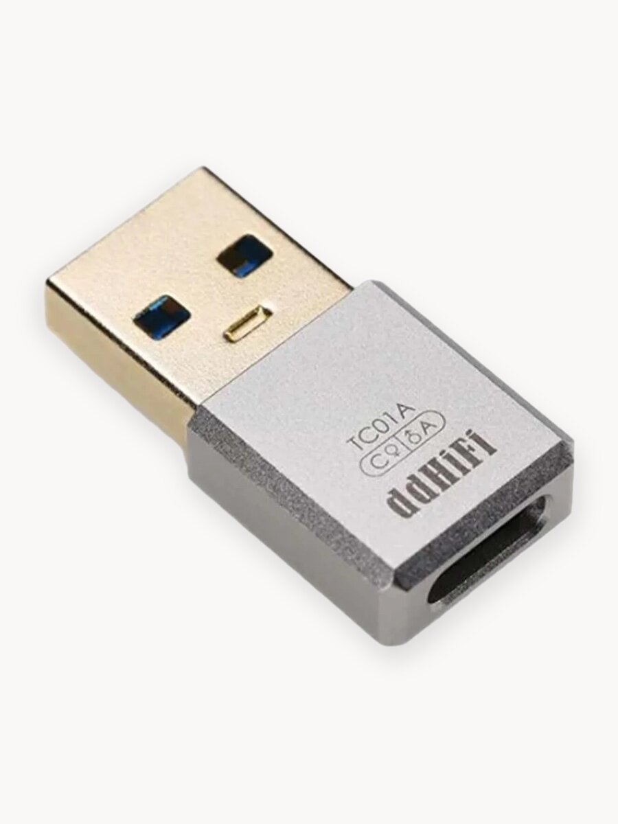 Адаптер переходник ddHiFi TC01A, USB-C/USB-A, алюминий, позолоченные контакты
