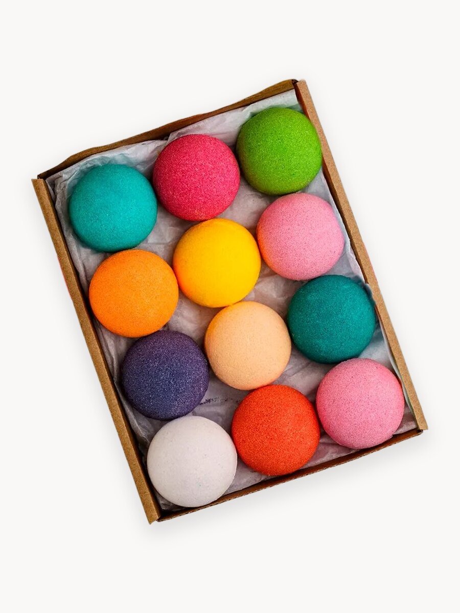 Бомбочки для ванн (Шарики). Набор 12 шт. по 80г. Микс цветов и ароматов