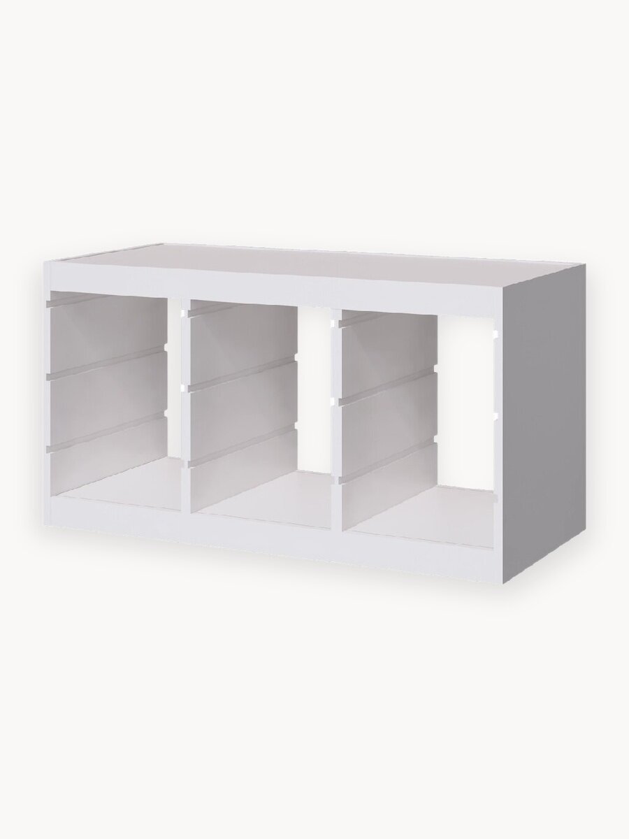 Стеллаж для игрушек Икеа Труфаст горизонтальный, массив сосны, белый