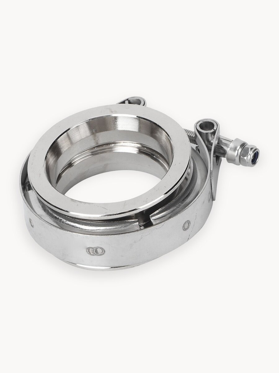 V-образный хомут из нержавеющей стали с фланцем для выхлопной трубы автомобиля (2,5 дюйма-63 мм)