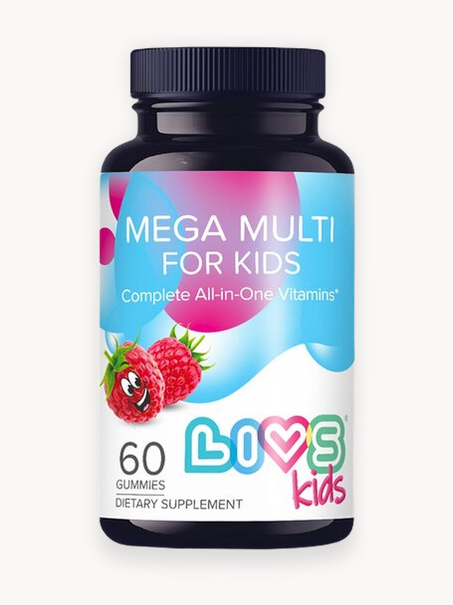 LIVS Мега Мультивитамины для детей, мармеладные пастилки, 60 шт.