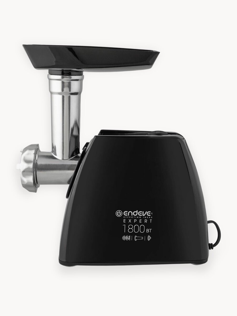 Мясорубка электрическая Endever Sigma-56, 1800 Вт, 2.2 кг/мин, реверс, 3 решетки, насадки для колбас и кеббе, черная
