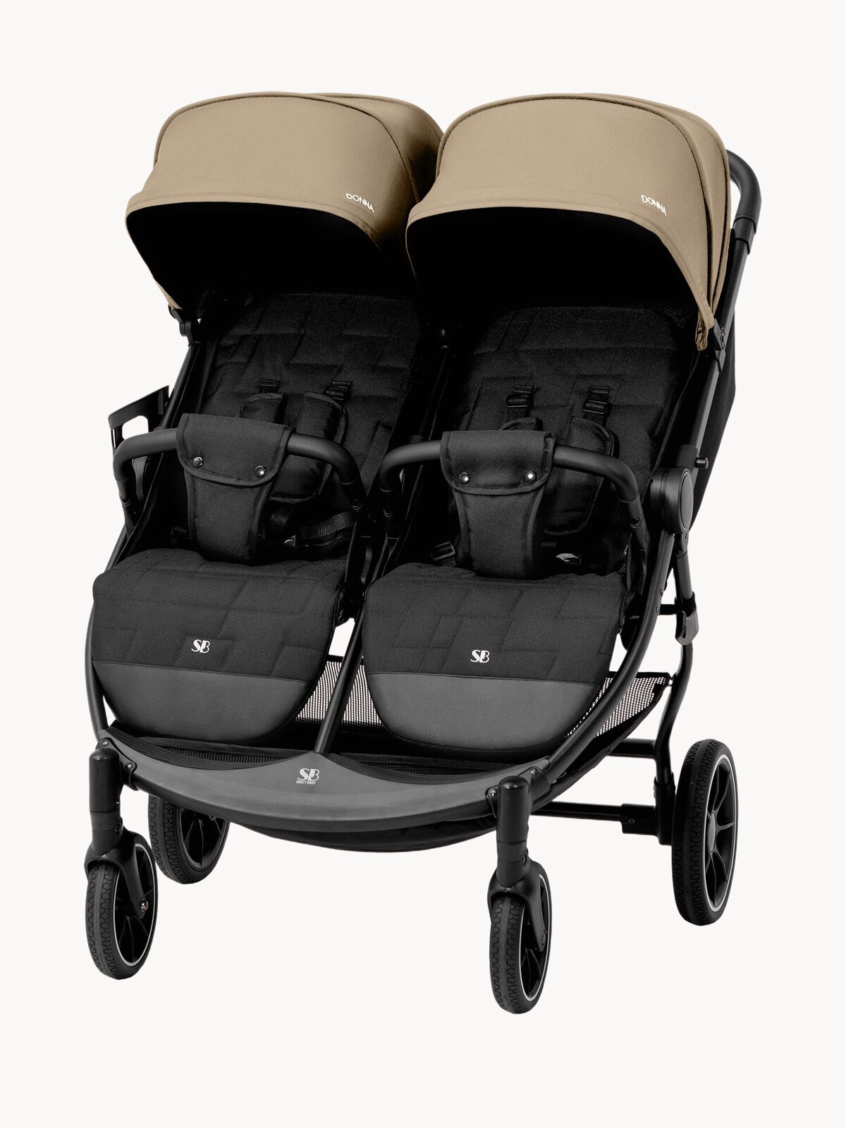 Прогулочная коляска для двойни и погодок Sweet Baby Donna Beige