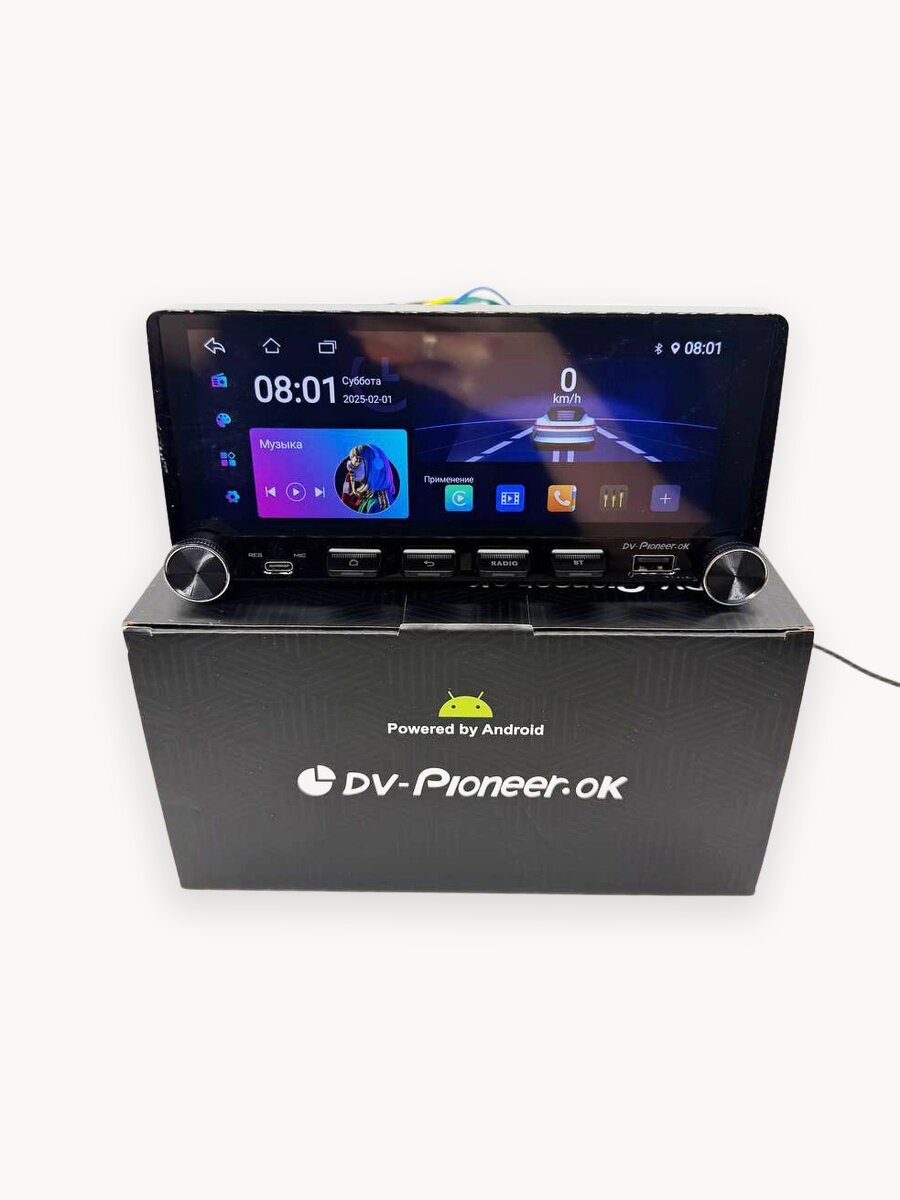 Автомагнитола 1 дин 7 дюймов Андроид 2+32Гб (GPS, Wi-Fi, CarPlay, Bluetooth, USB) с сенсорным экраном