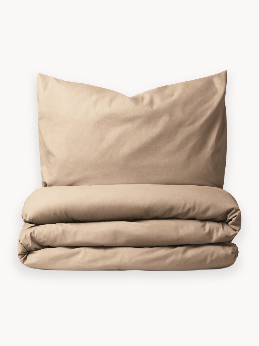 Комплект постельного белья без простыни Pragma Telso 2-х спальный, песочно-бежевый