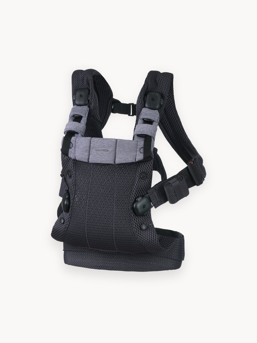 Эргорюкзак для новорожденных кенгуру слинг переноска Ergonomic Mesh, антрацит BABYROX