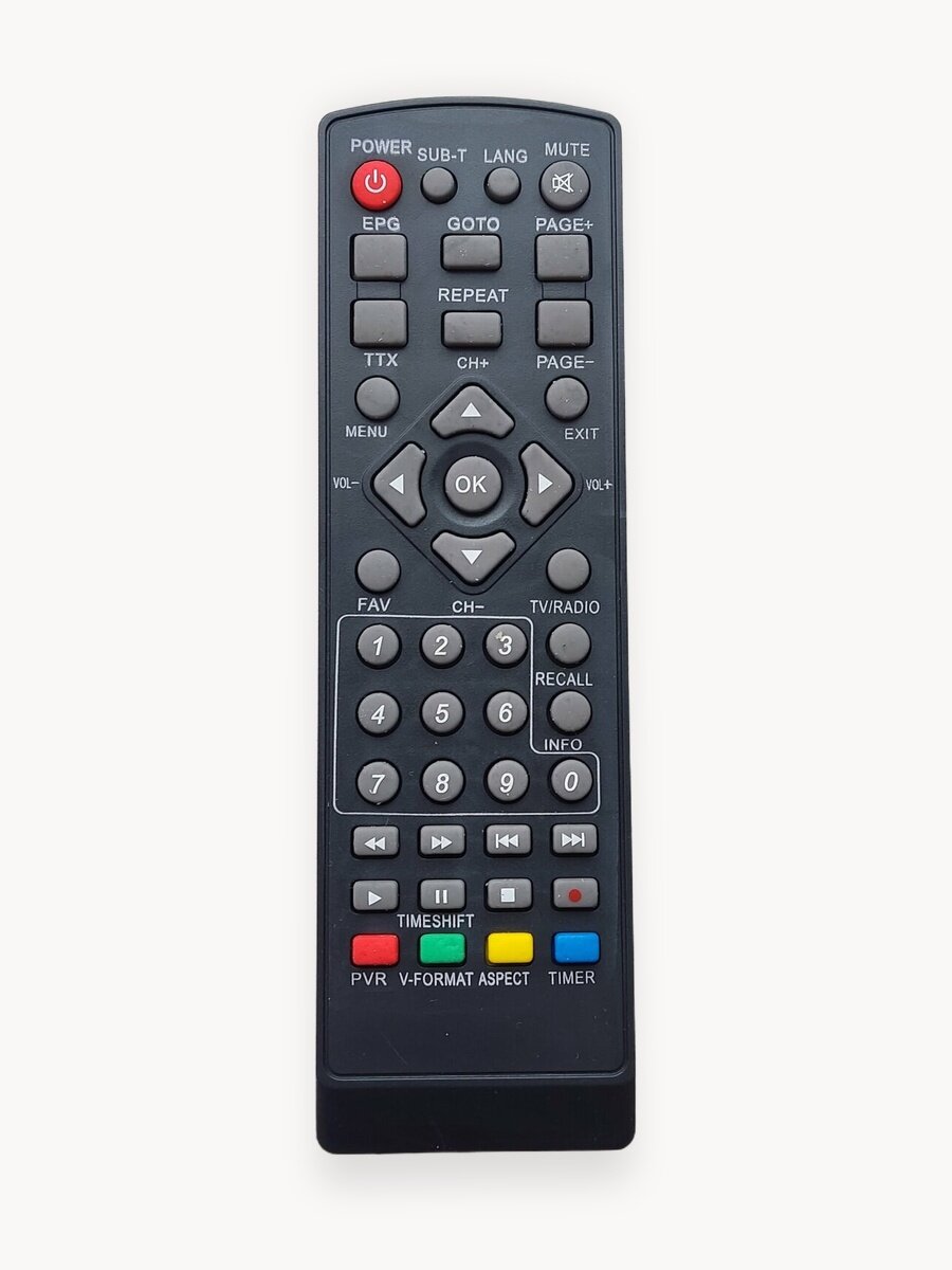 Универсальный пульт DVB-T2+TV для DVB-T2 ресиверов / Приставок и IP TV / ТВ тюнеров