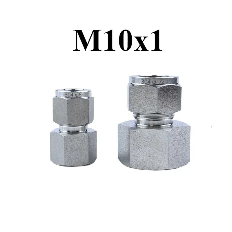 Соединитель из нержавеющей стали 304 BSPP NPT 6mm Tube OD, M10x1