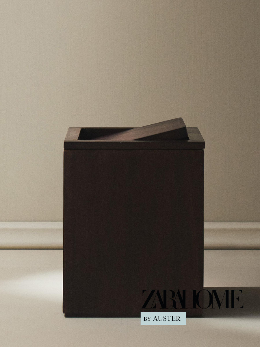 ZARA HOME Мусорное ведро DARK WOOD, 5 л, 1 шт