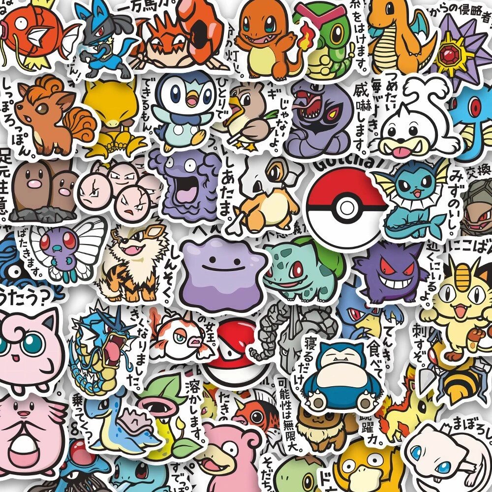 Набор наклеек Pokemon от TAKARA TOMY 56PCS