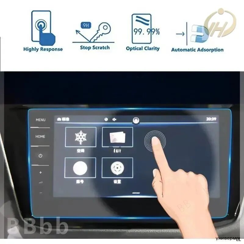 9.2-дюймовый защитный экран для автомобильного GPS-навигатора / VW Tiguan II GTE Allspace Discover Pro 2019-2021, аксессуары из закаленного стекла.