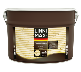 Грунтовка по Дереву Linnimax Грунтовка 9л Бесцветная для Наружных Работ / Линнимакс.