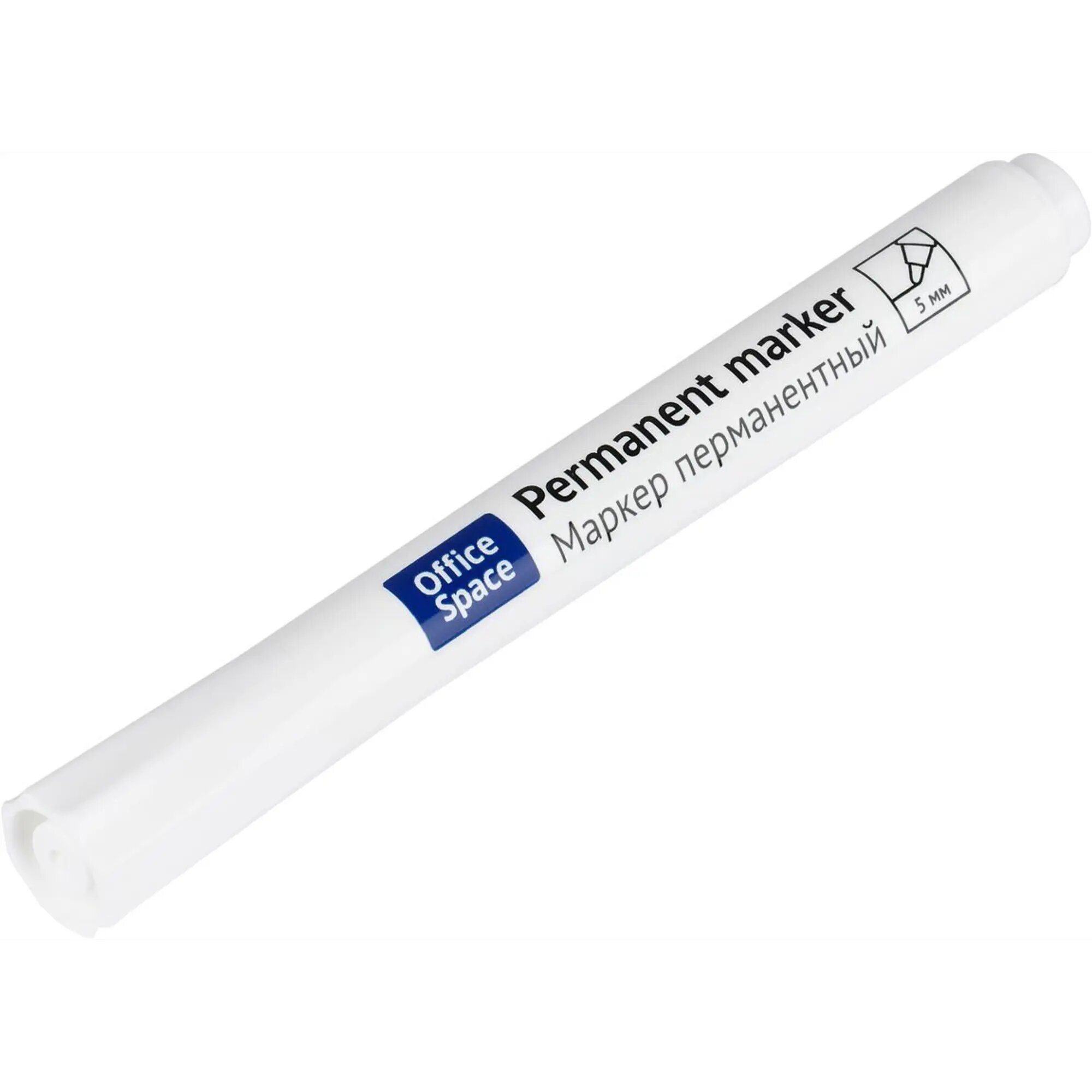 Office Space перманентный маркер белый 5 мм для досок, металла и бумаги, водостойкий