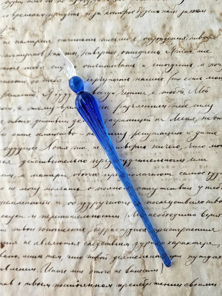 Стеклянное перо-ручка Glass Pen для каллиграфии, леттеринга, письма и рисования