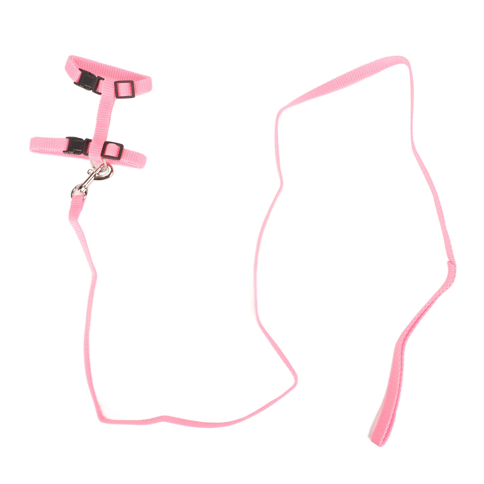 Шлейка для кошек с защитой от побега, регулируемая, легкая, с поводком для прогулок на свежем воздухе, розовая, удобная, с тросом без натяжения