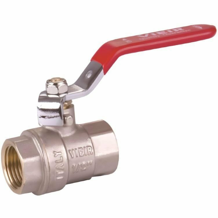 Шаровый кран никелированный 1 1/4 дюйма для водоснабжения с ручкой Vieir VR200-04