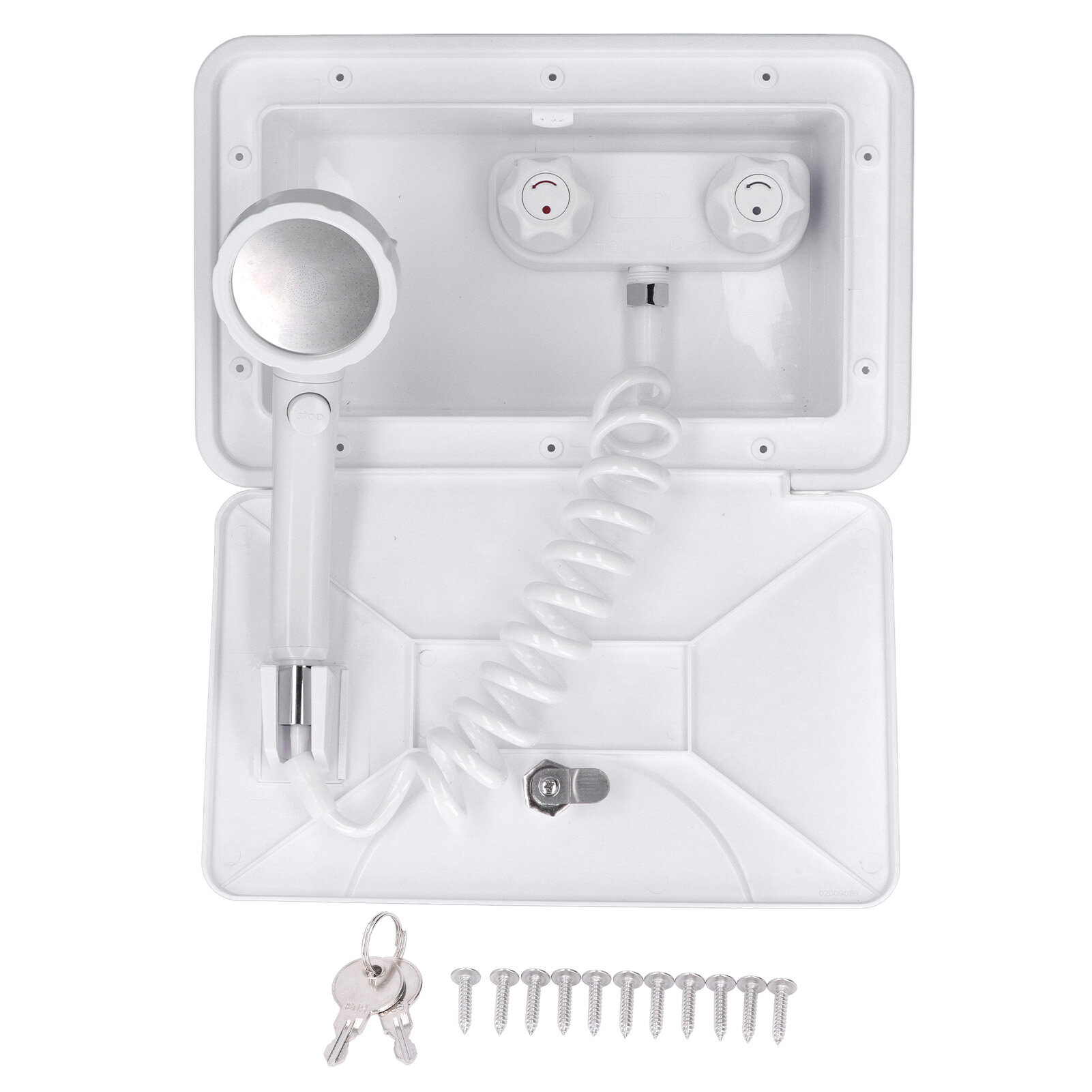 Комплект душевой кабины для улицы, 1.5 м выдвижной шланг, наружный кран, универсальный для RV, кемпера, фургона, дома на колесах, лодки