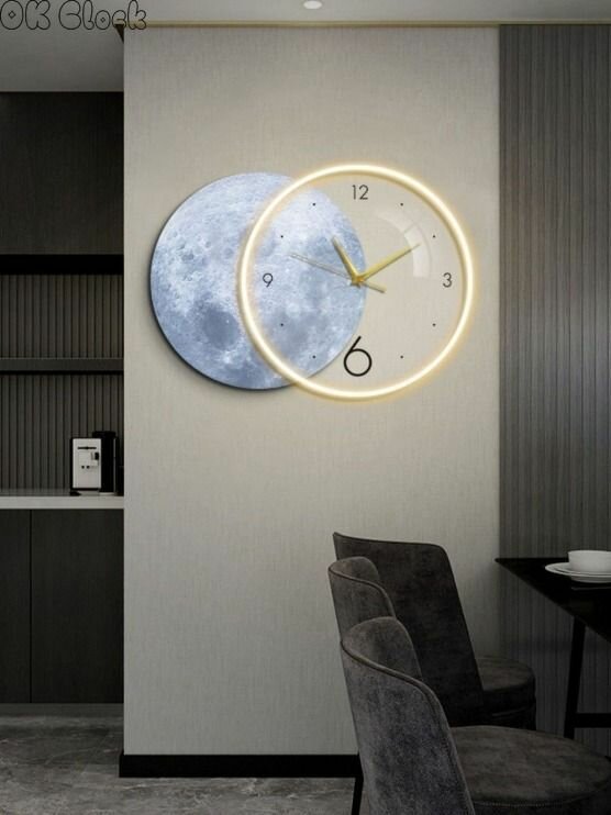 Планета Светящиеся Настенные Часы