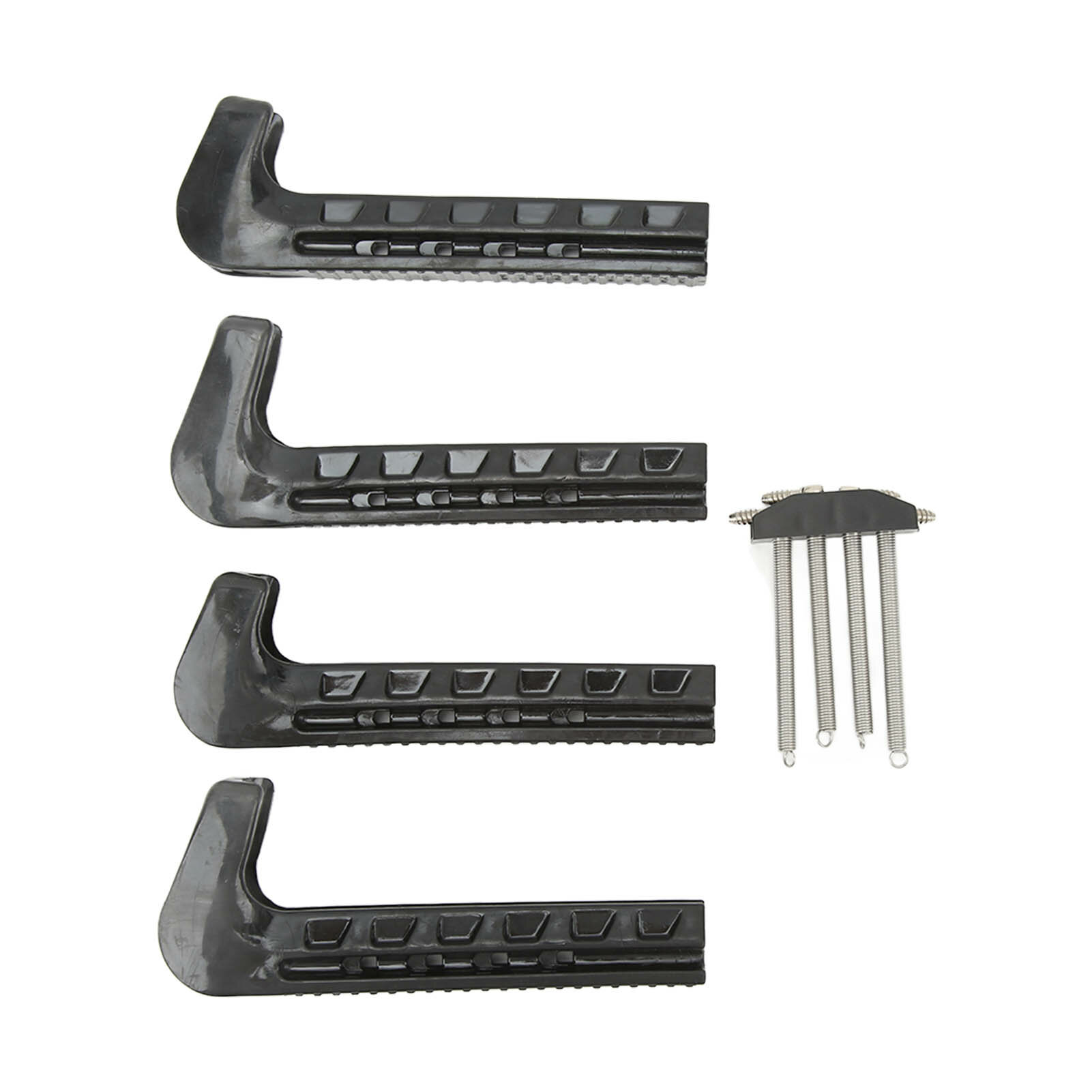 2 пары чехлов для коньков, портативные защитные накладки на лезвия, регулируемые протекторы лезвий для хоккейных коньков, фигурных коньков, ледовых коньков, черные