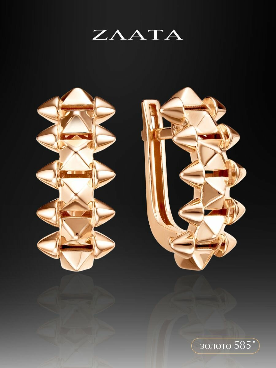 Серьги, красное золото, 585 проба