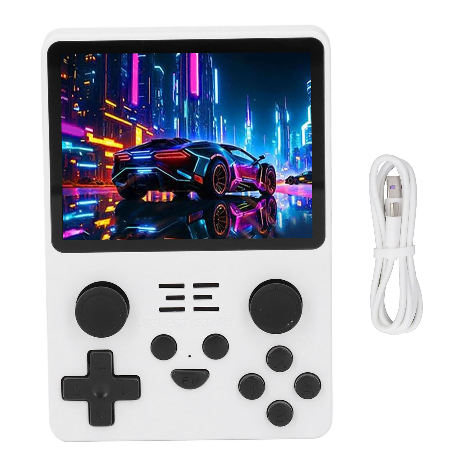 Портативная игровая консоль с экраном IPS 3,5 дюйма, D-Pad, двойным джойстиком, поддержкой 64-битных эмуляторов, портативный ретро-плеер 64G