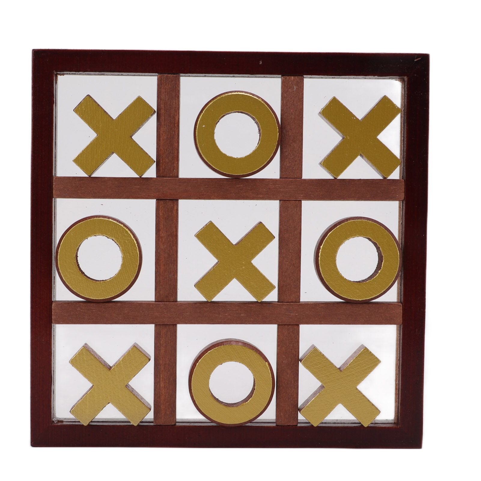 XO Wooden Board Game Toe Coffee Table Decor Interactive Puzzle for Children Family