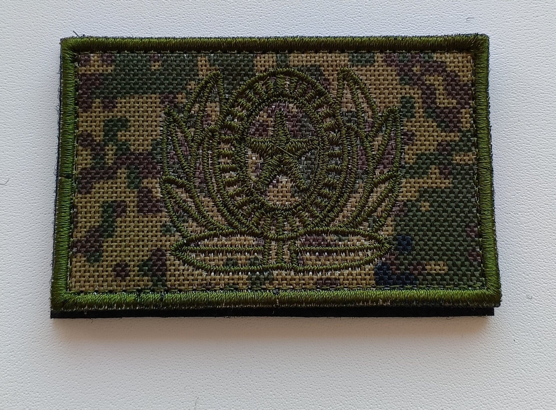 Кокарда на кепку ВКПО вышитая, на липучке 8х5см