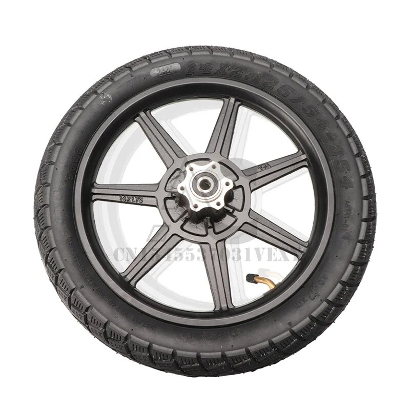 Новинка, 14-дюймовые алюминиевые колеса с 14x2,125 шинами для электрических скутеров, электрических велосипедов, аксессуары для складного велосипеда No brake disc