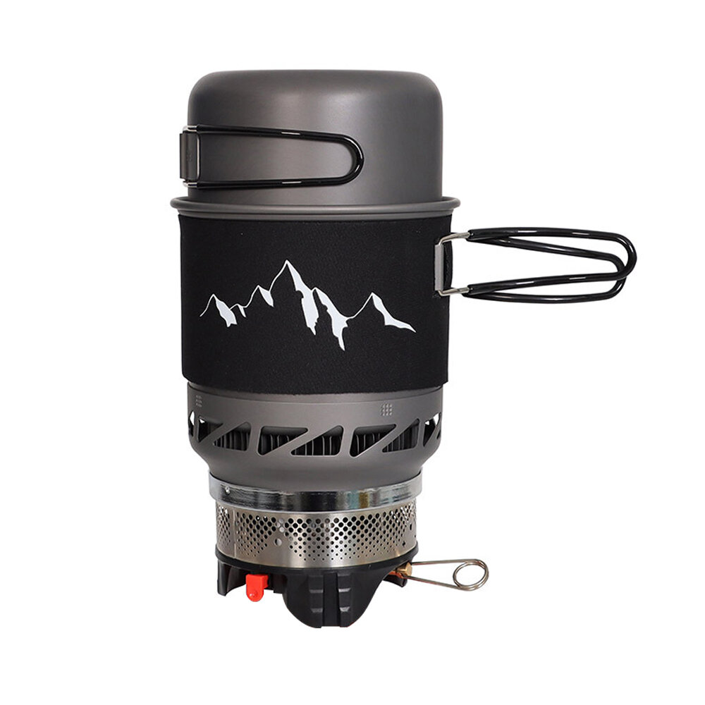 Camping Cookware Outdoor Windproof Stove Pot Set Portable