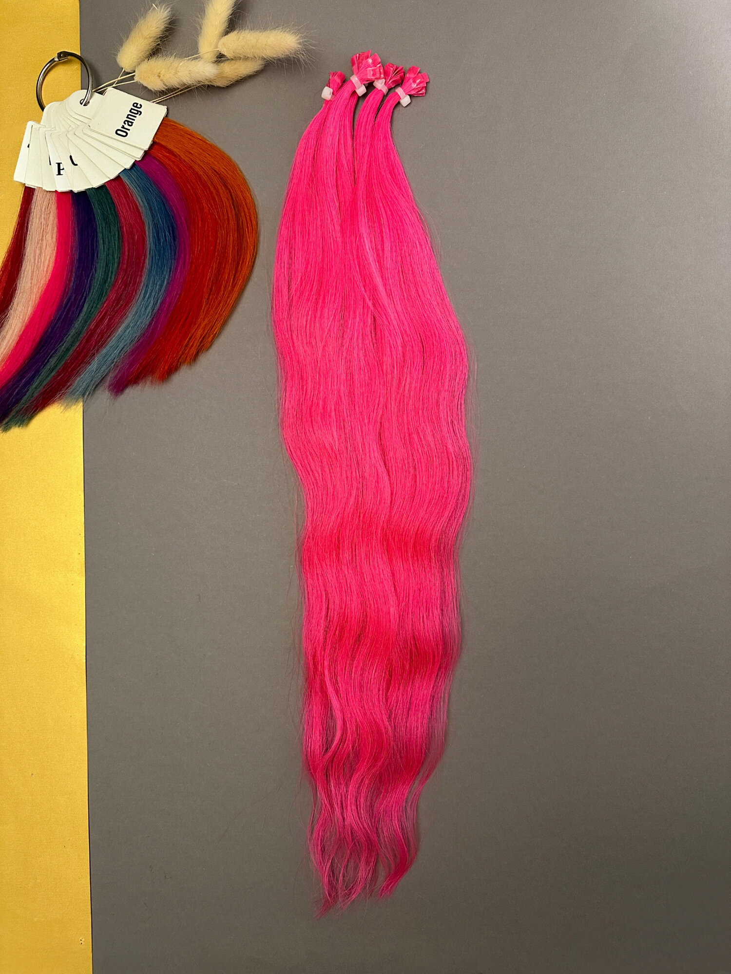 Волосы славянские Belli Capelli на классической капсуле оттенок d.pink 50см ( 10 капсул)