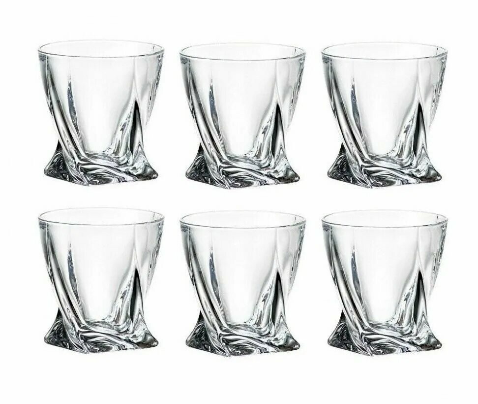 Набор стаканов "Квадро /Без декора" 340 мл 6 шт прозрачный