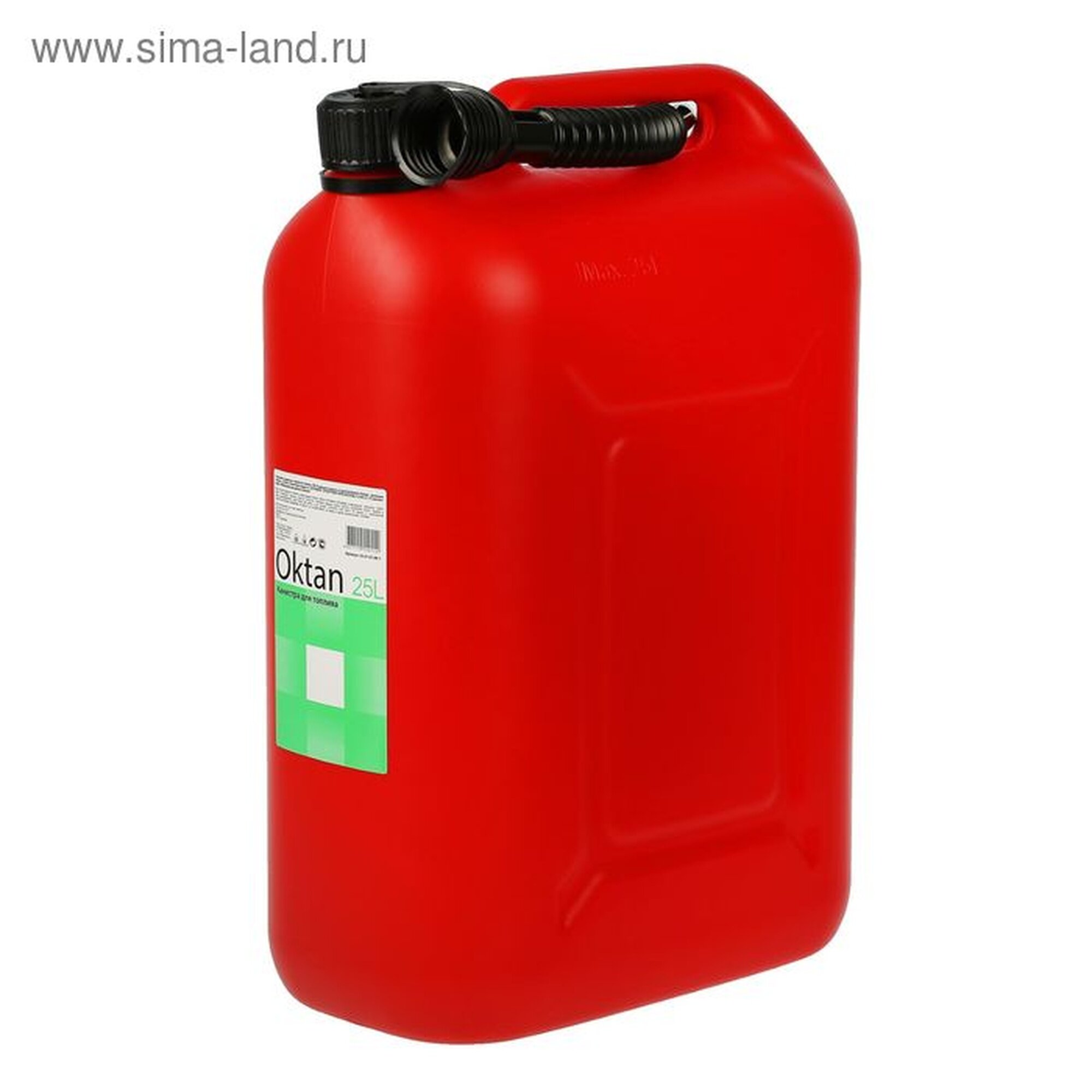 Канистра Oktan CLASSIK, для ГСМ, с гибким носиком, 25л, красная