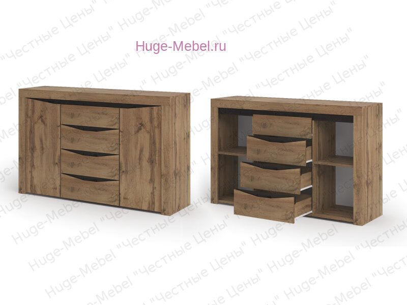 Большой комод "Паола КМ 702" Huge Mebel Комоды. Ширина 1600 Высота 1006