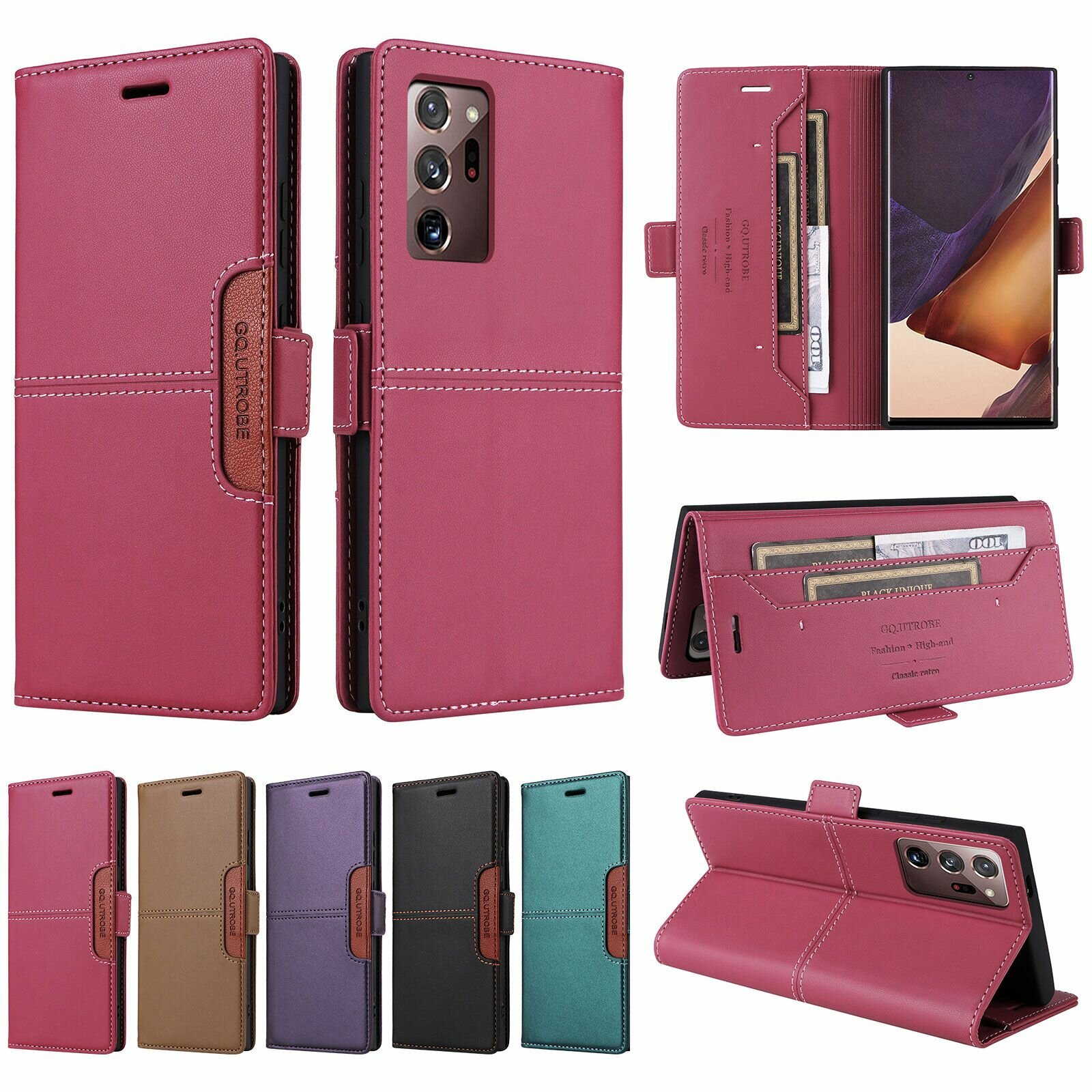 Чехол-книжка Для Samsung Galaxy Note 20 Ultra (Самсунг Галакси Нот 20 ультра) Роскошный Дизайнерский Кожаный Чехол-кошелек