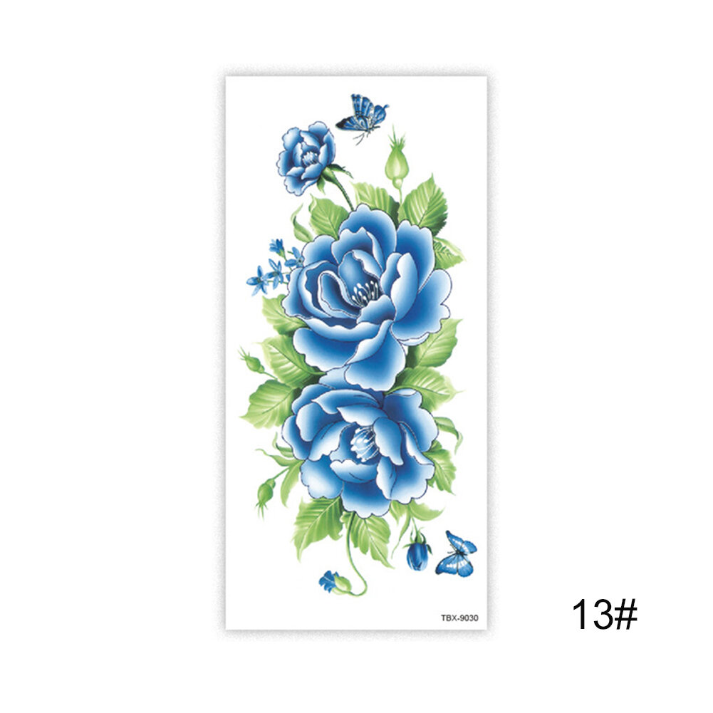 Водонепроницаемые временные тату наклейки с 3D розами для женщин на лето для рук и плеч