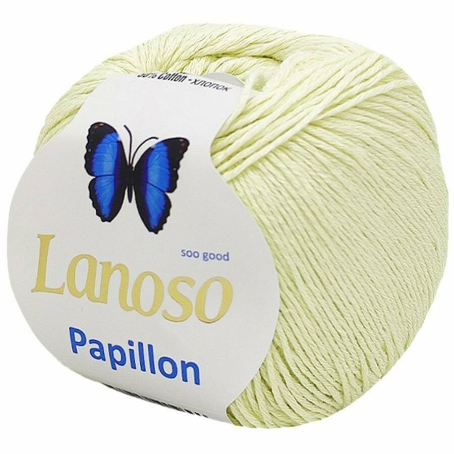Пряжа Lanoso PAPILLON 914 экрю (6 мотков)