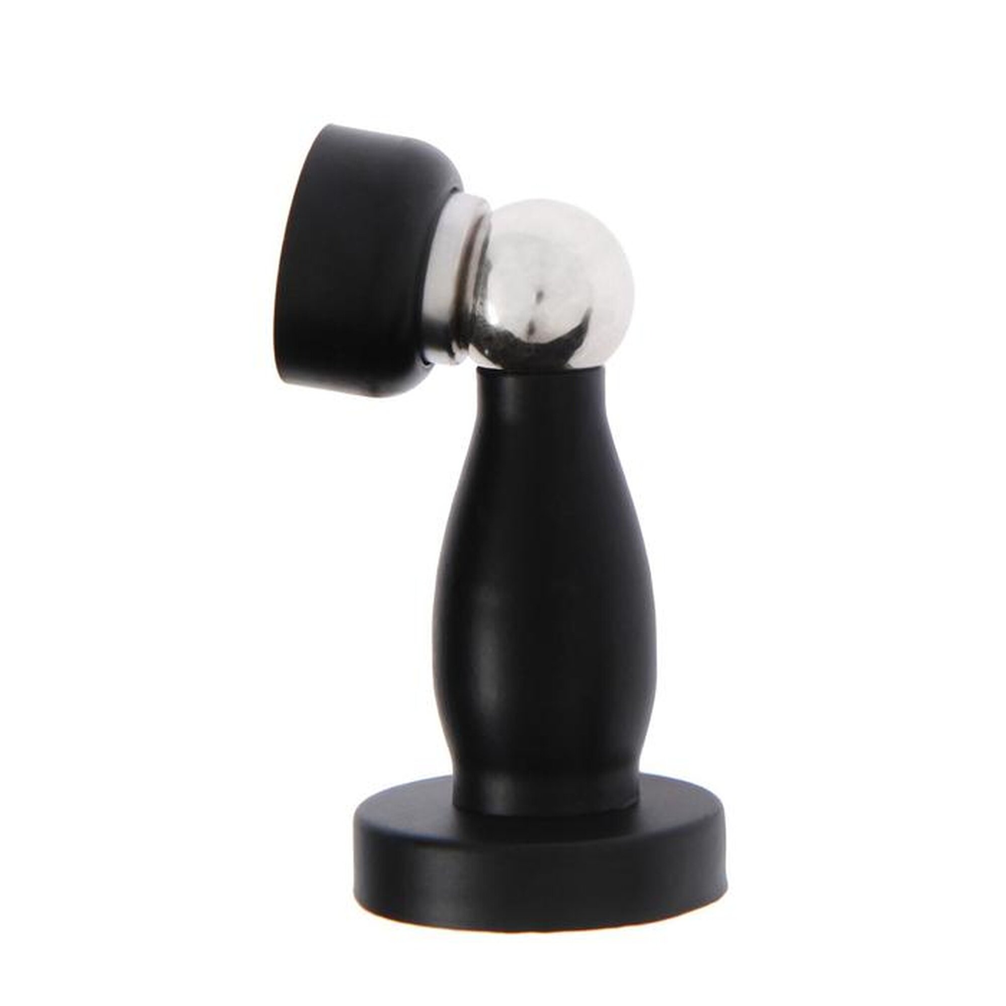 Дверной упор LOCKLAND, магнитный, черный, металл, 80х42х42 мм