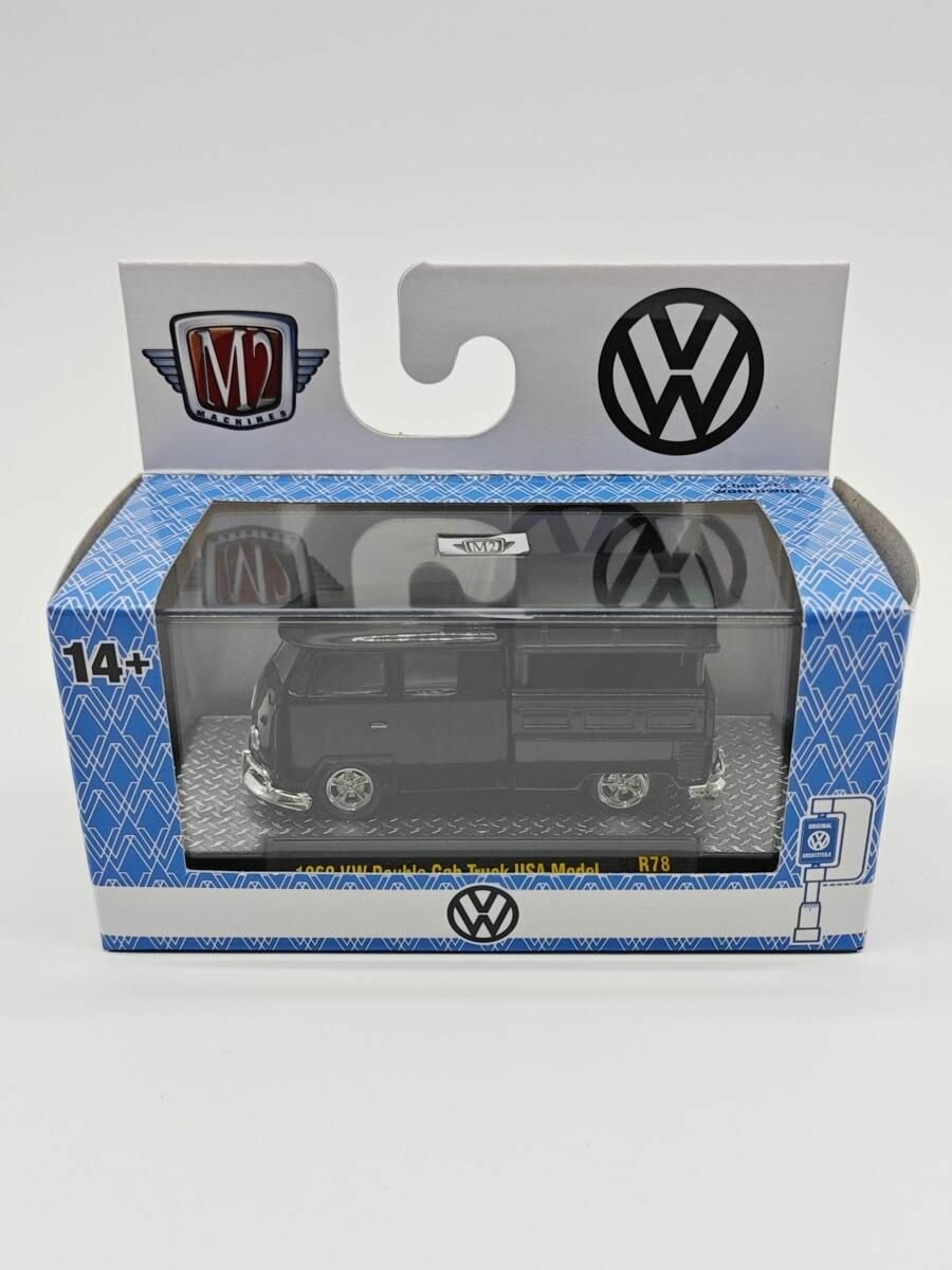 Машинка M2 Machines 1/64 1960 Volkswagen pickup truck USA Model black Die-cast Alloy Car Model Collection Toy Gift